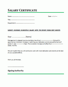 Salary Increase Template | Free Word Templates