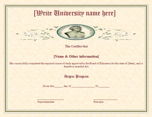 Degree Certificate Templates | Free Word Templates Degree Certificate Templates | Free Word Templates