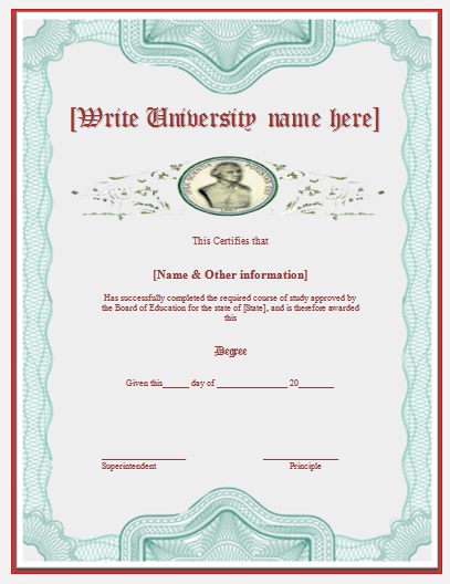 Degree Certificate Templates | Free Word Templates Degree Certificate Templates | Free Word Templates