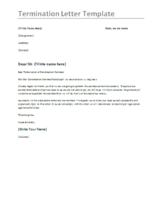 Termination Letter Samples | 4+ Word & PDF Formats | Professional Word ...