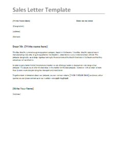 Free Sales Letter Samples | 4+ Word & PDF Formats | Professional Word ...