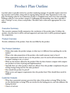 New Product Plan Template | Professional Word Templates